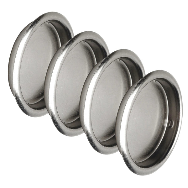 Sliding Door Cup Pull, Satin Nickel - DoorCorner.com
