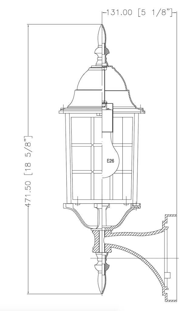 Artesian Bronze Outdoor Patio/Porch Exterior Light Fixture - DoorCorner.com